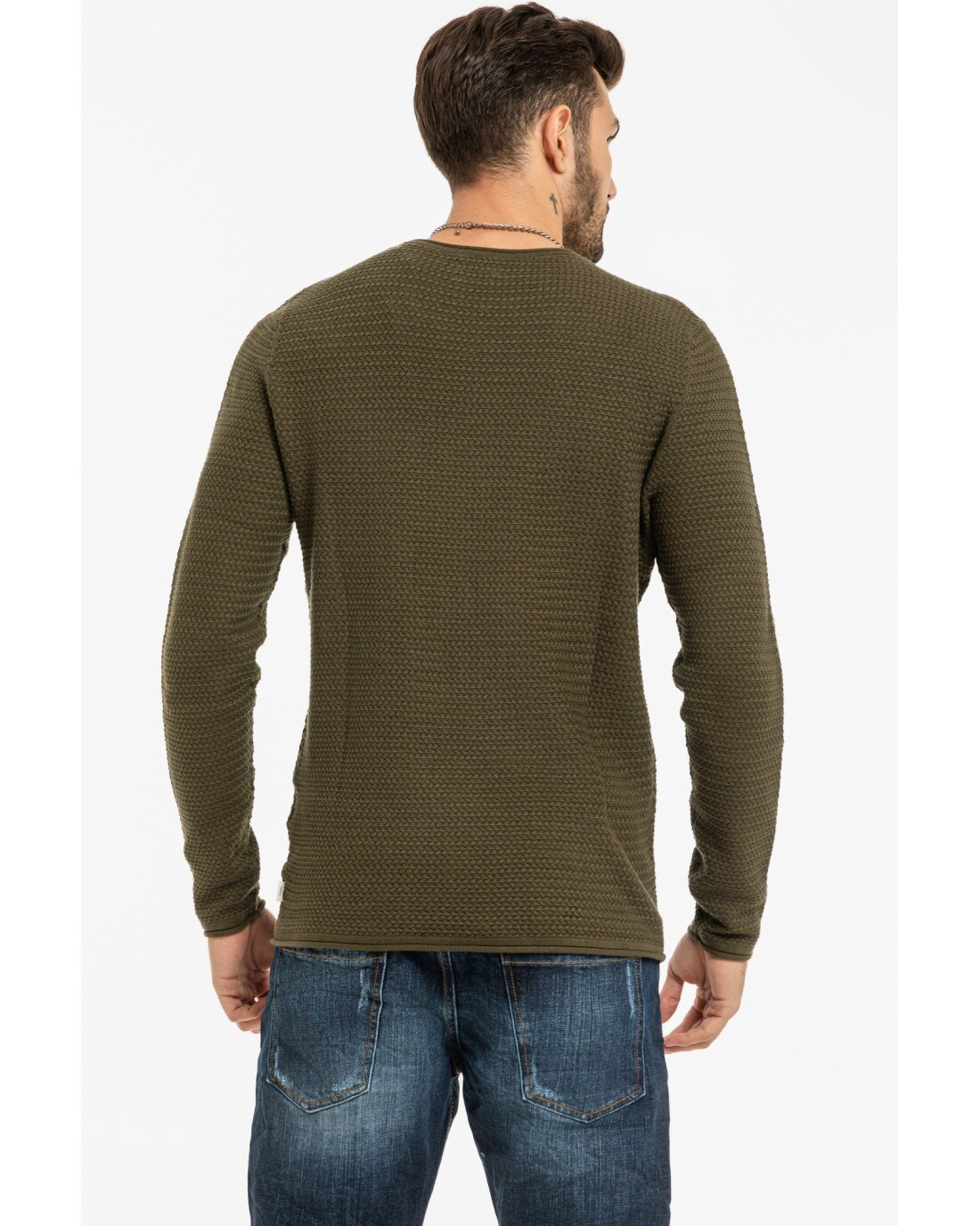 Μπλούζα πλεκτή Jack n Jones χακί